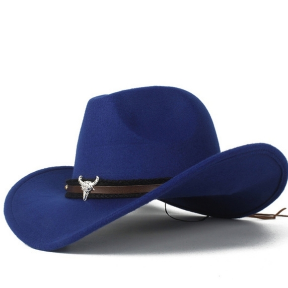 None | Accessories | Cobalt Blue Western Cowboy Outback Country Hat ...